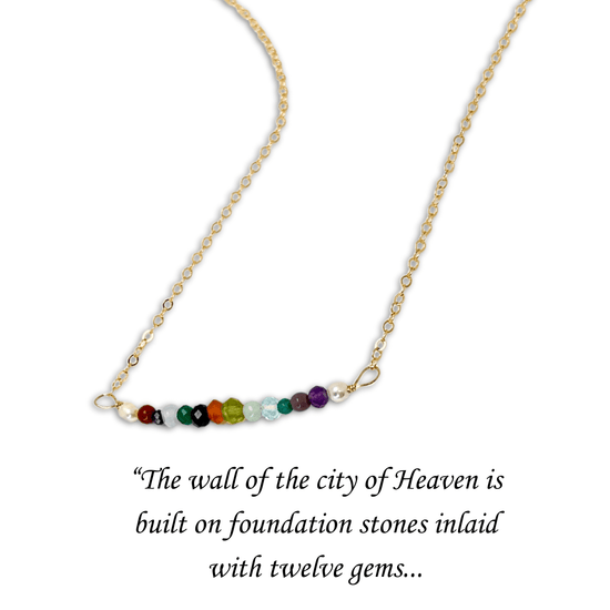 Wall of Heaven Gemstones Necklace - Pearly Gates Necklace – Gracelets ...